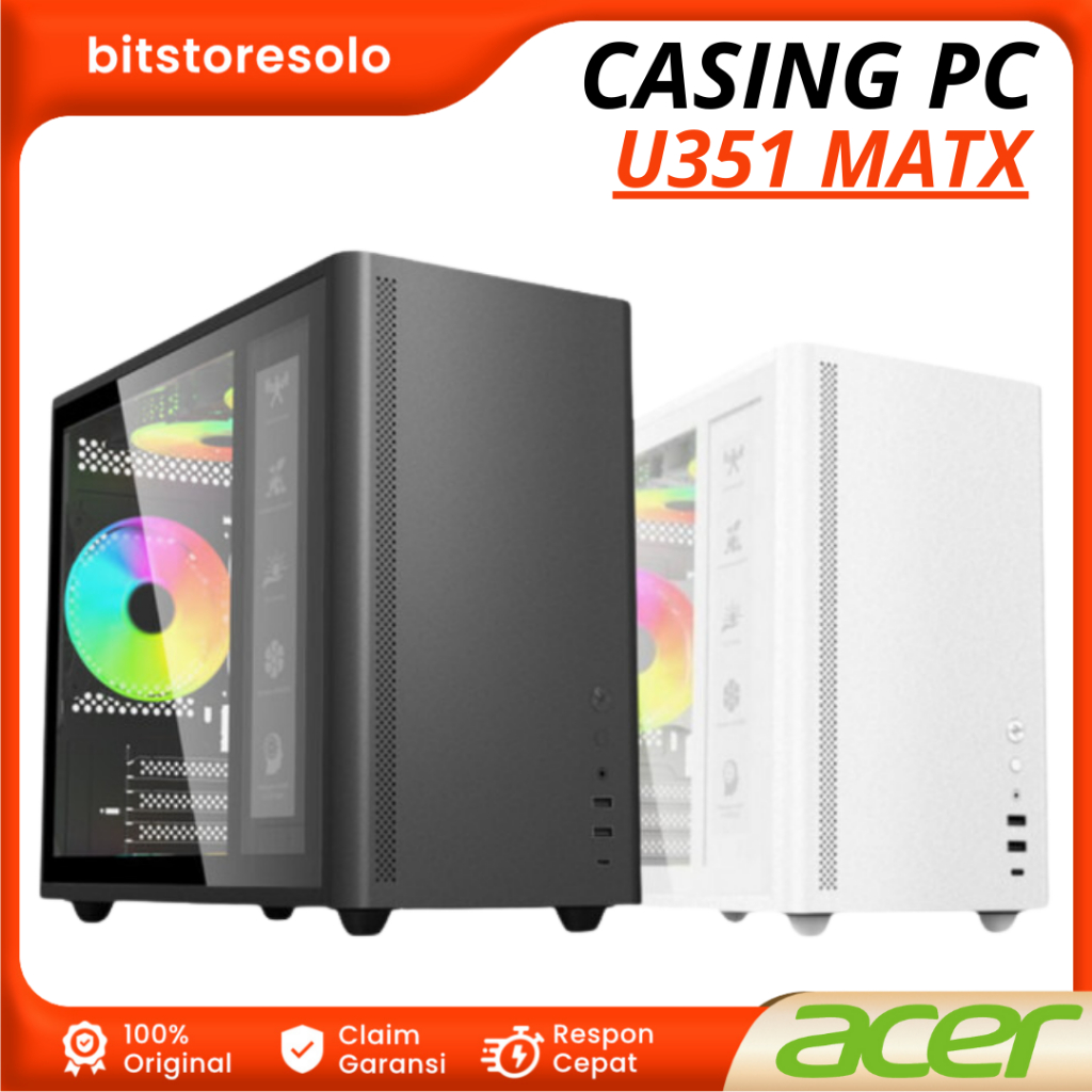 Jual Casing PC Acer eMachines U351 MATX Case Gaming-Fan Not Included ...