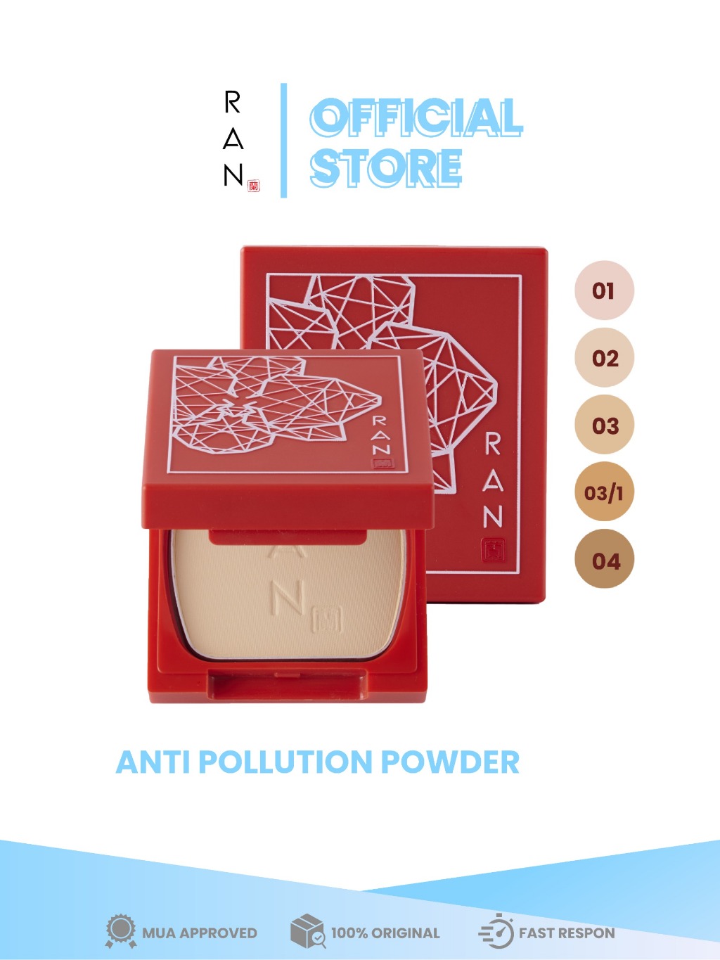 Jual RAN ANTI POLLUTION POWDER BEDAK ORIGINAL | Shopee Indonesia