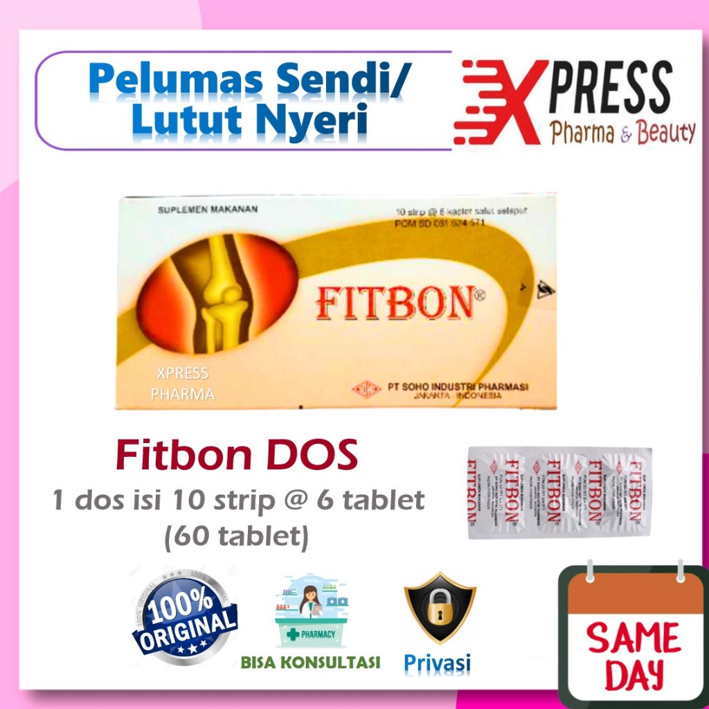 Jual ⚡XPRESS⚡ DOS FITBON Vitamin Tulang Glucosamine Fitbone Glukosamin ...