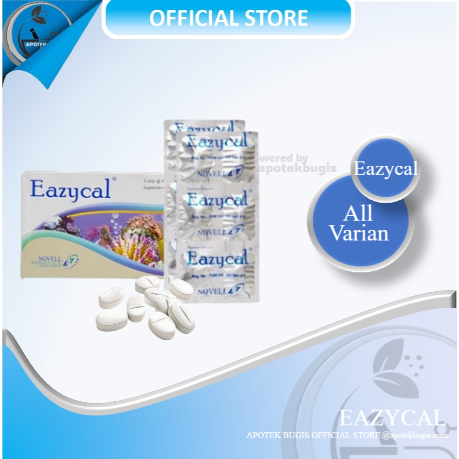 Jual EAZYCAL Tablet (5 strip @30 tablet/box) Expired Maret 2026 | Shopee Indonesia