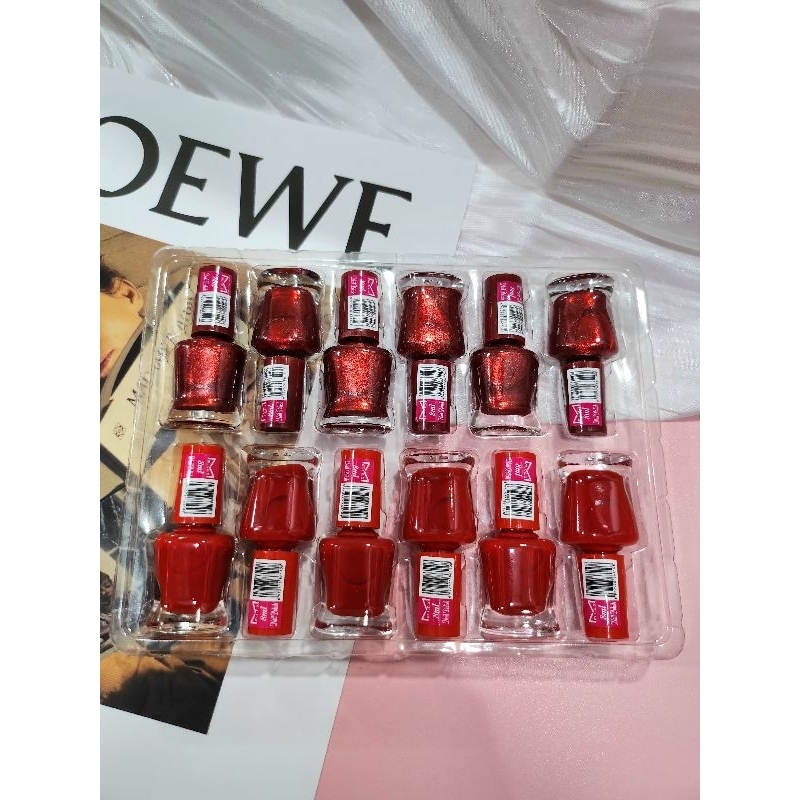 Jual ANEKA KUTEK WARNA MERAH 1 BOX ISI 12 PCS,KUALITAS PREMIUM | Shopee ...