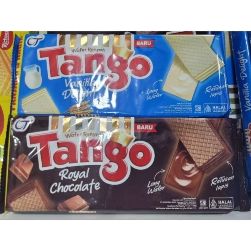 Jual Tango Wafer Renyah Cokelat/Vanilla 110g | Shopee Indonesia