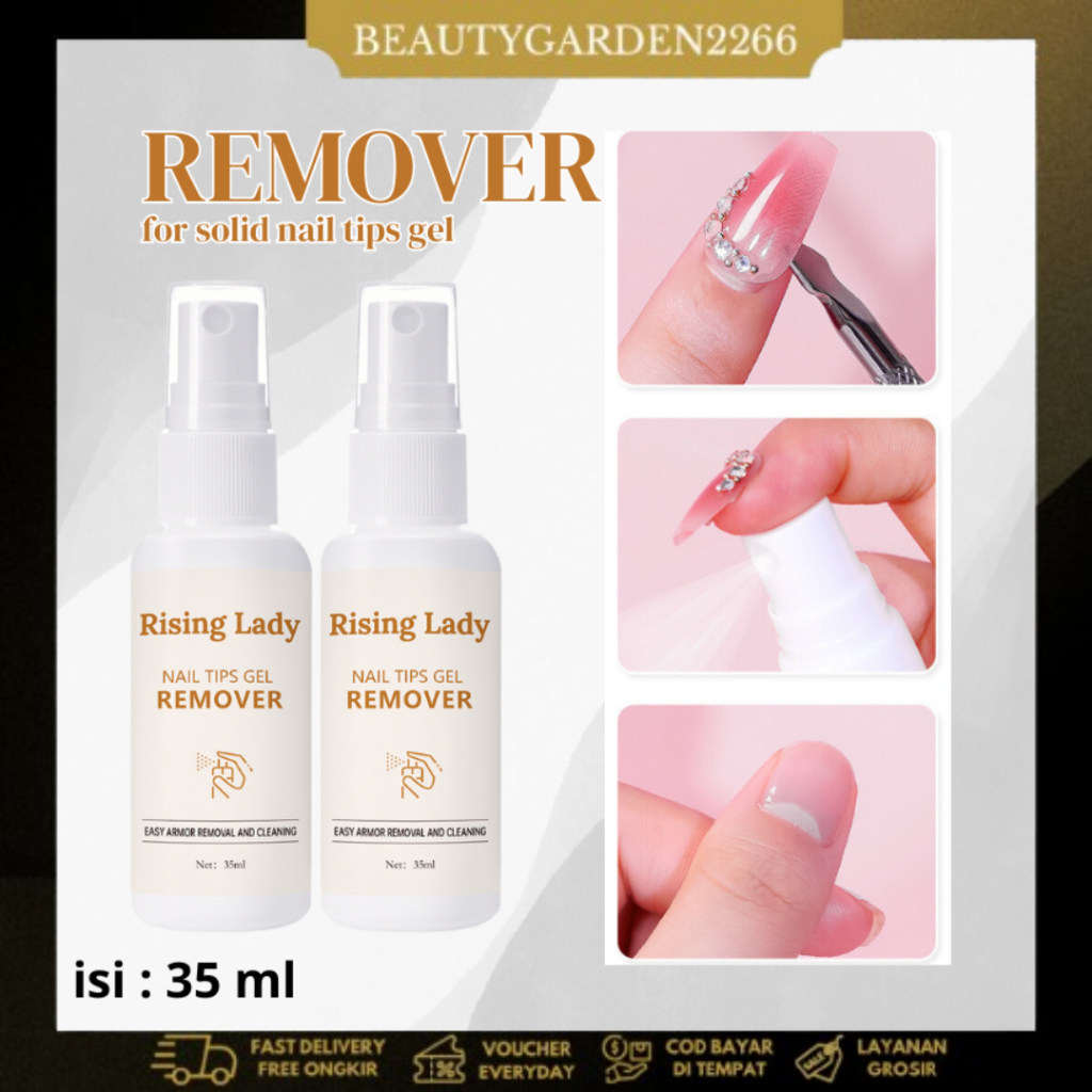 Jual [ COD ] Rising Lady Nail Tips Gel Remover Spray / Penghilang Lem ...