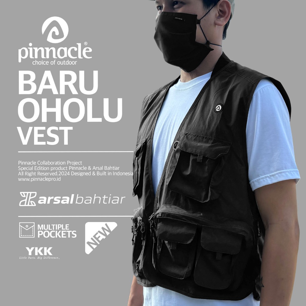 Jual Pinnacle Pro Official Vest Baru Oholu Arsal Series - Black ...