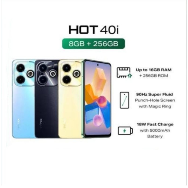 Jual HP INFINIX HOT 40I 8/256 GB - INFINIX HOT 40 I RAM 8GB ROM 256GB ...