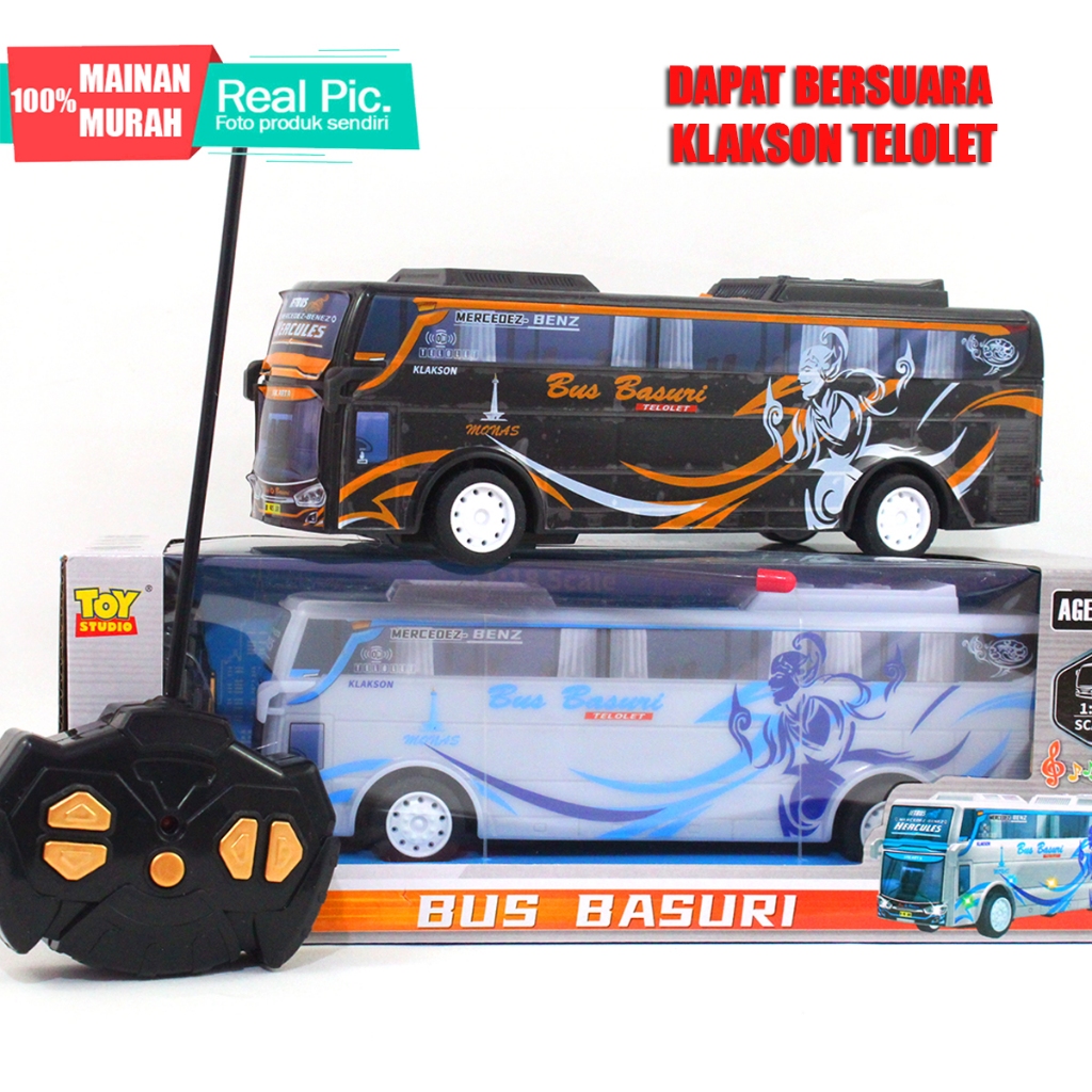 Jual MAINANKEI MAINAN RC BUS BASURI JET BUS HERCULES NO.6176D MOBIL BUS ...