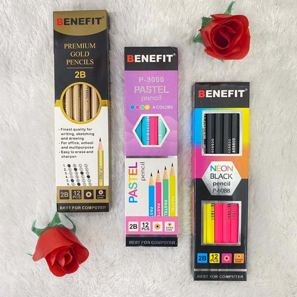 Jual Pensil 2B merk BENEFIT isi 12 pcs Extra Dark 3 varian untuk ...