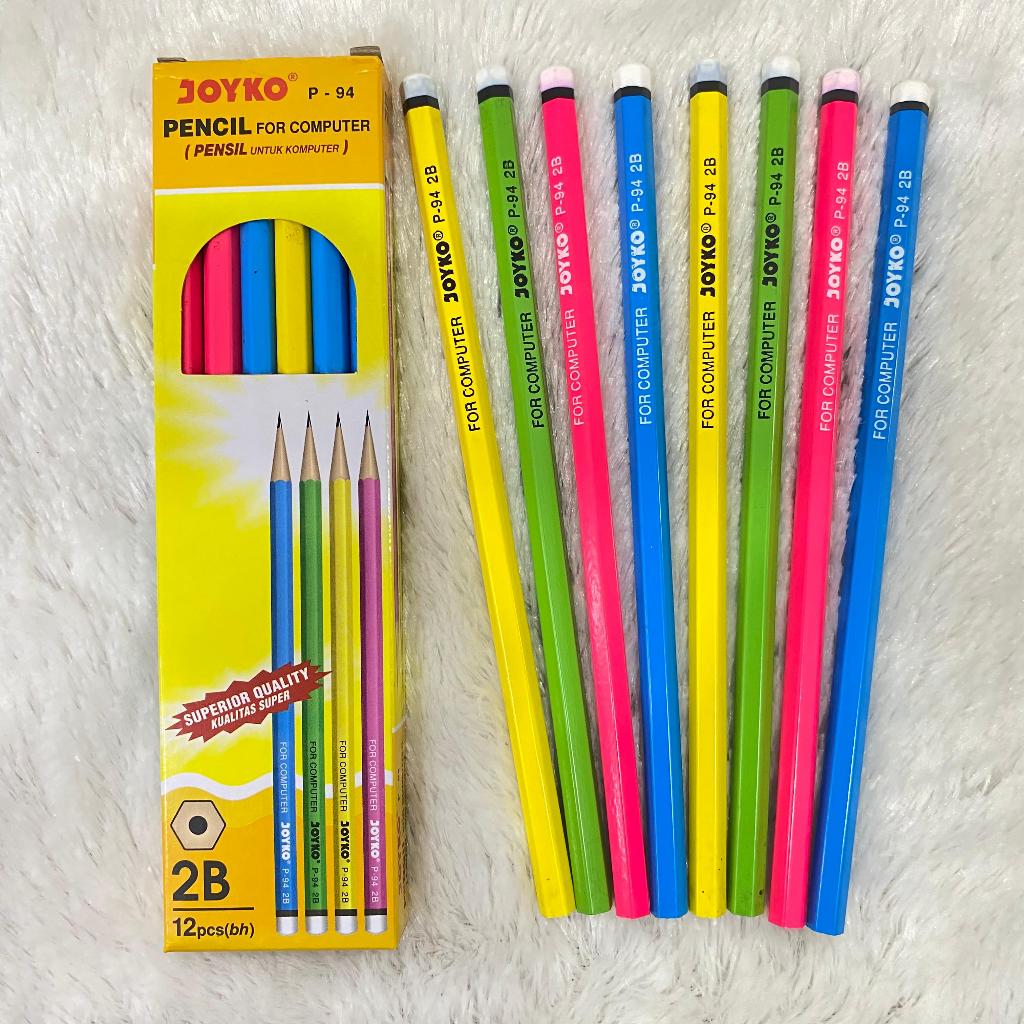 Jual Pensil 2B merk JOYKO isi 12 pcs Pensil Komputer untuk keperluan ...