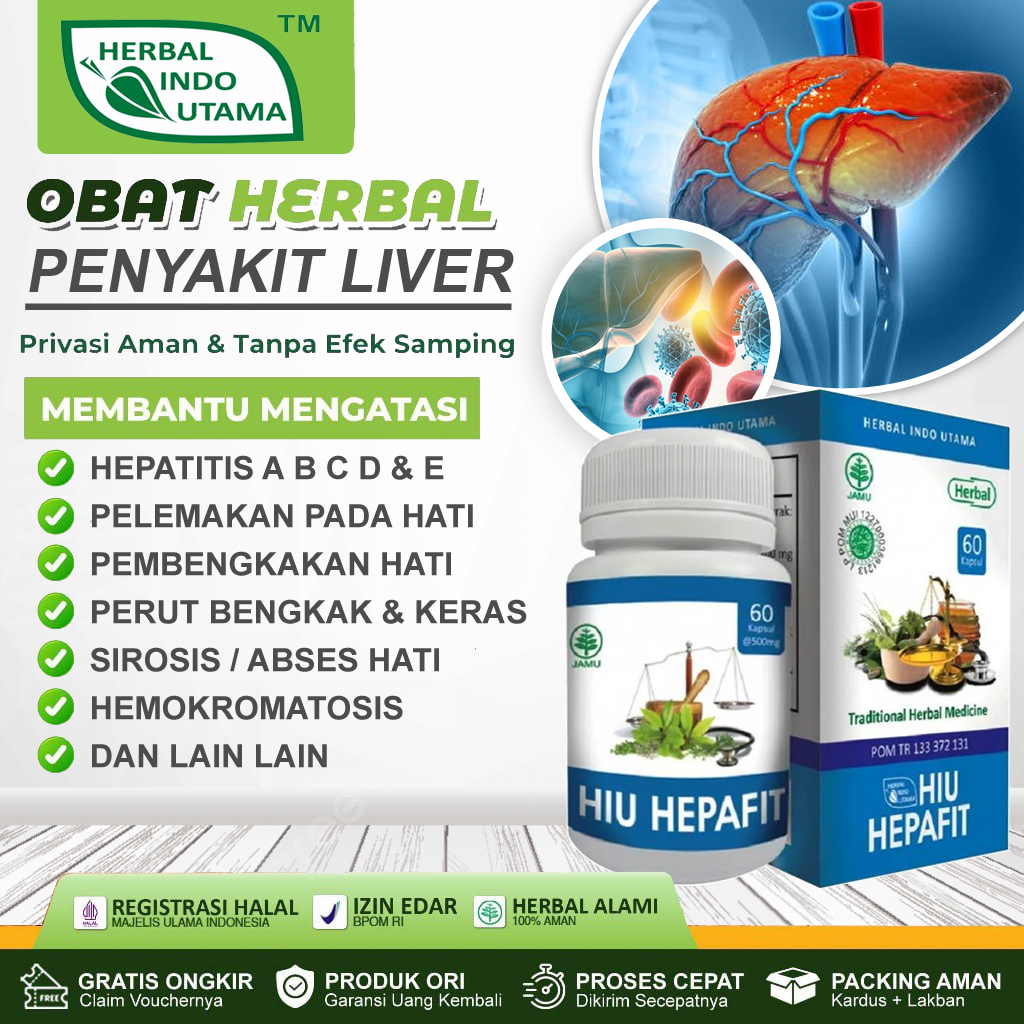Jual HIU Hepafit Obat Hepatitis Penyakit Kuning Liver Bengkak Pelemakan Hati Fatty Liver 60 ...