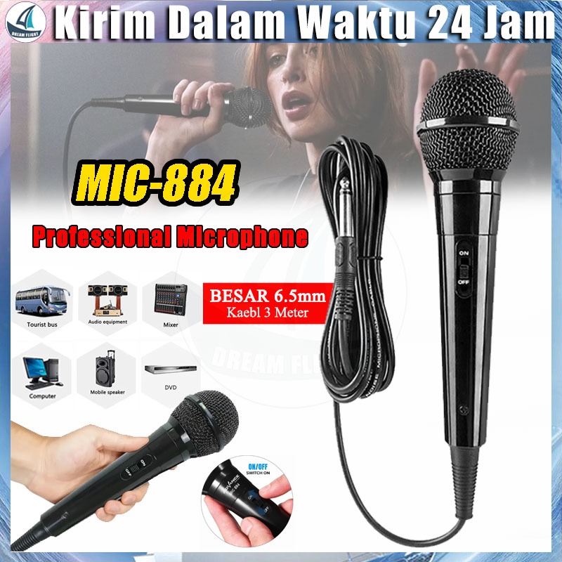 Jual 【Barang Spot】Microphone Kabel Jack Besar 6.5mm Karaoke Profesional ...