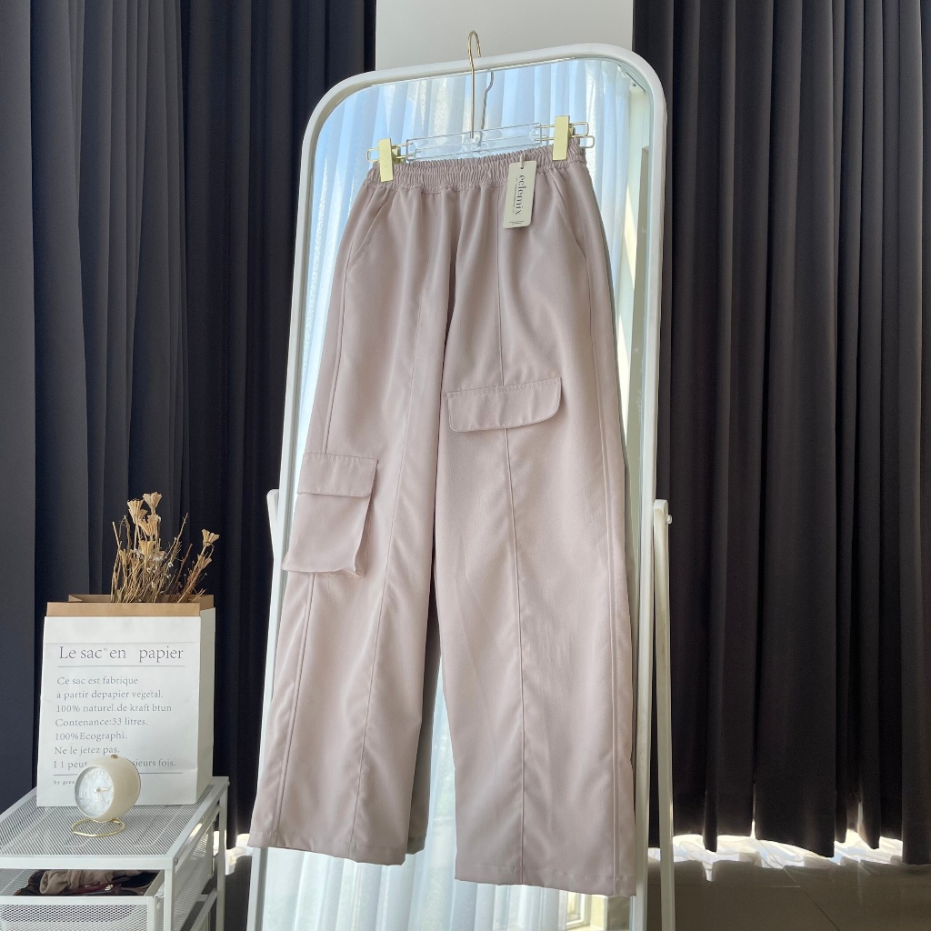Jual Eclemix Pants Jiano | Celana Panjang Wanita Cargo | Shopee Indonesia