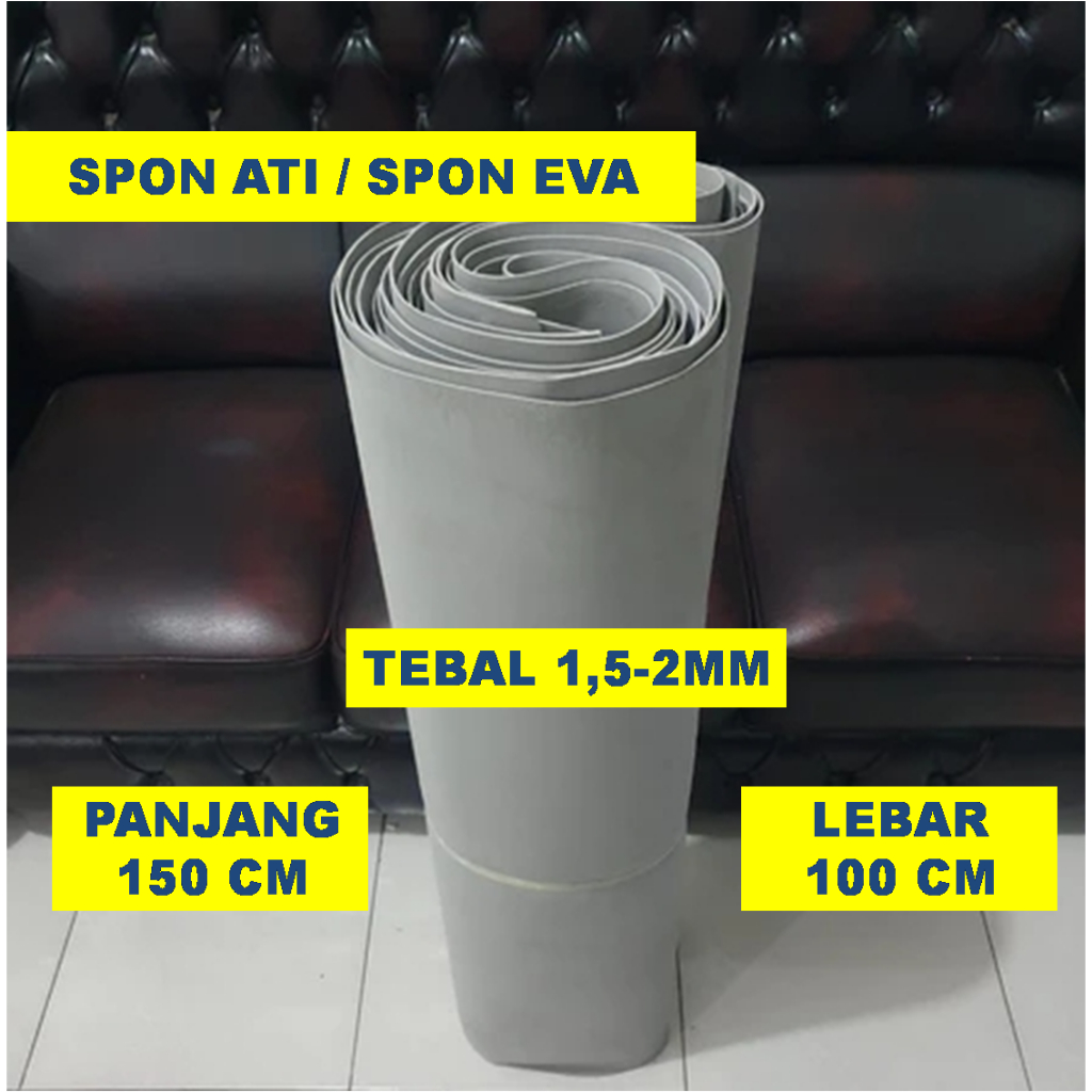 Jual SPON EVA /BUSA ATI BENTUK LEMBARAN WARNA ABU MUDA TEBAL 1,5 - 2 ...
