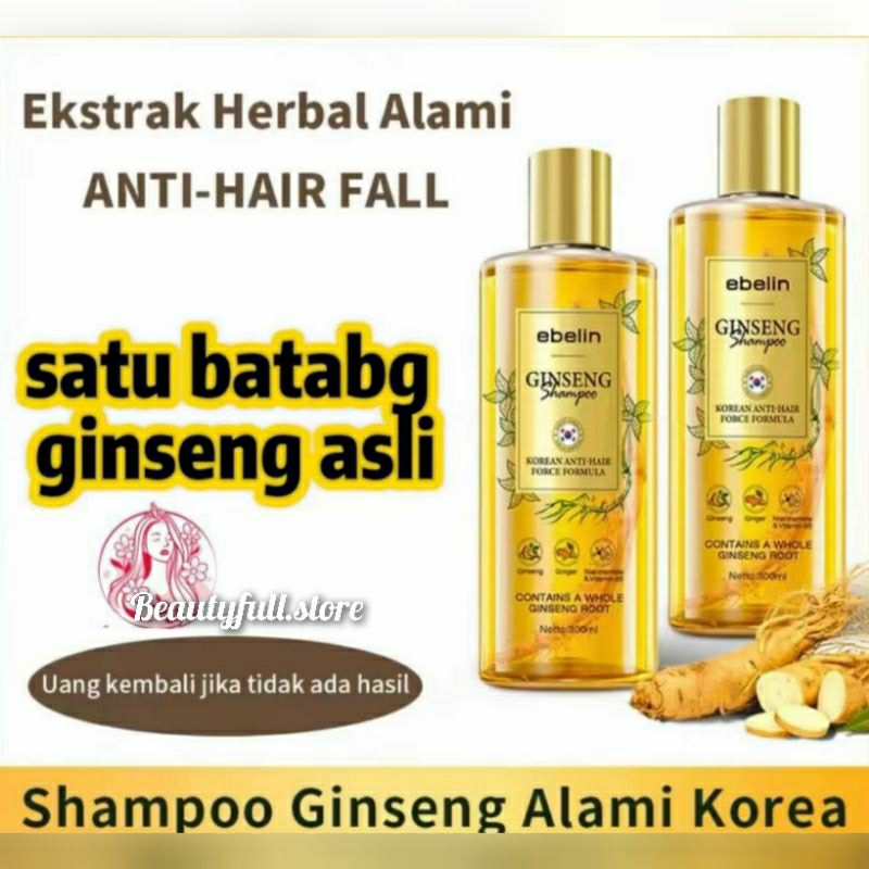 Jual (COD) EBELIN ANTI HAIR FALL SHAMPO GINSENG MENGATASI RAMBUT RONTOK MENUMBUHKAN RAMBUT ...