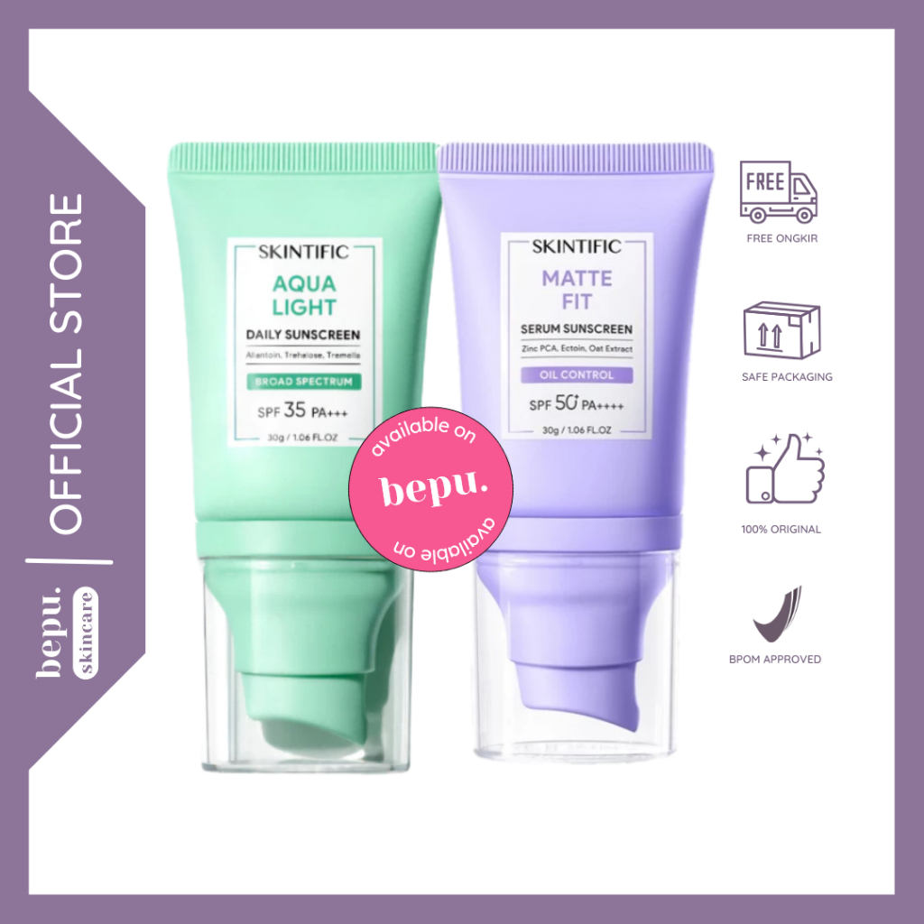 Jual Bepuskincare - SKINTIFIC Aqua Light Daily Sunscreen SPF 35 PA ...