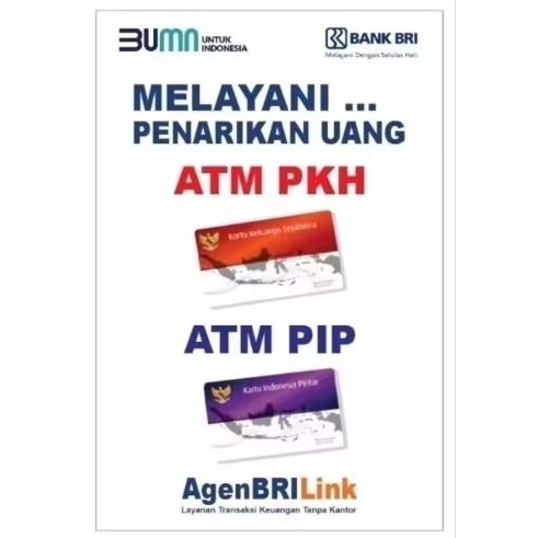 Jual STIKER VINYL POSTER AGEN BRILINK PKH DAN PIP, UKURAN : 29,7 X 42cm ...
