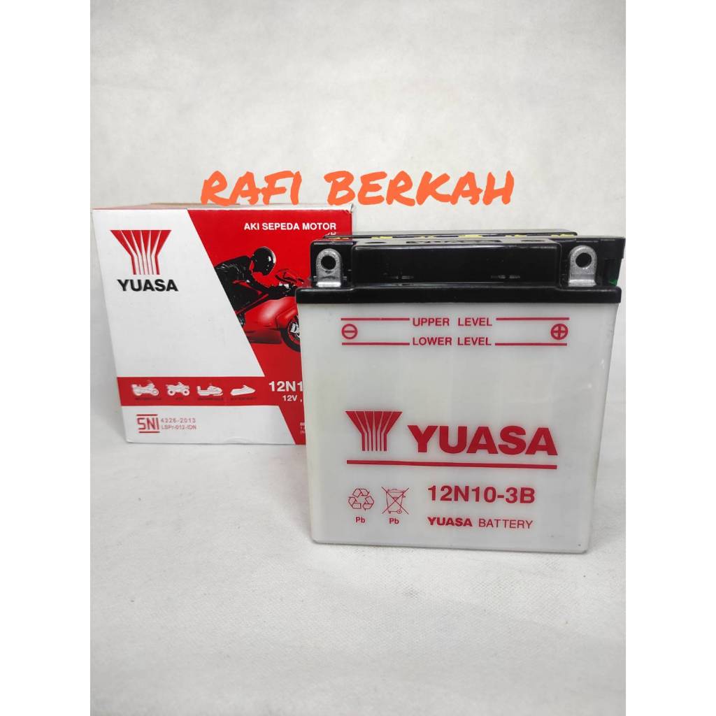Jual Aki Motor Binter Mercy YUASA 12N10-3B 12 volt 10 Ah | Shopee Indonesia