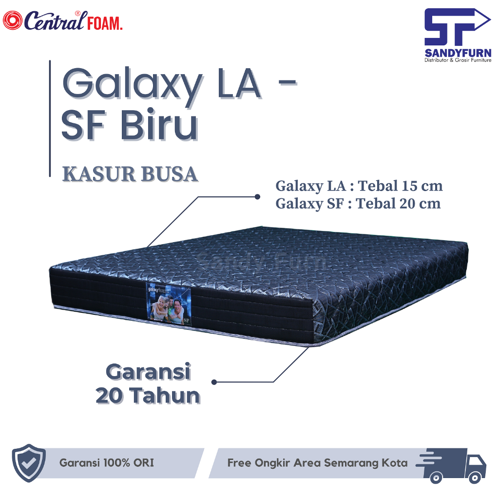 Jual CENTRAL FOAM - Kasur Busa - Galaxy LA & SF (Biru - Cokelat) | Shopee Indonesia