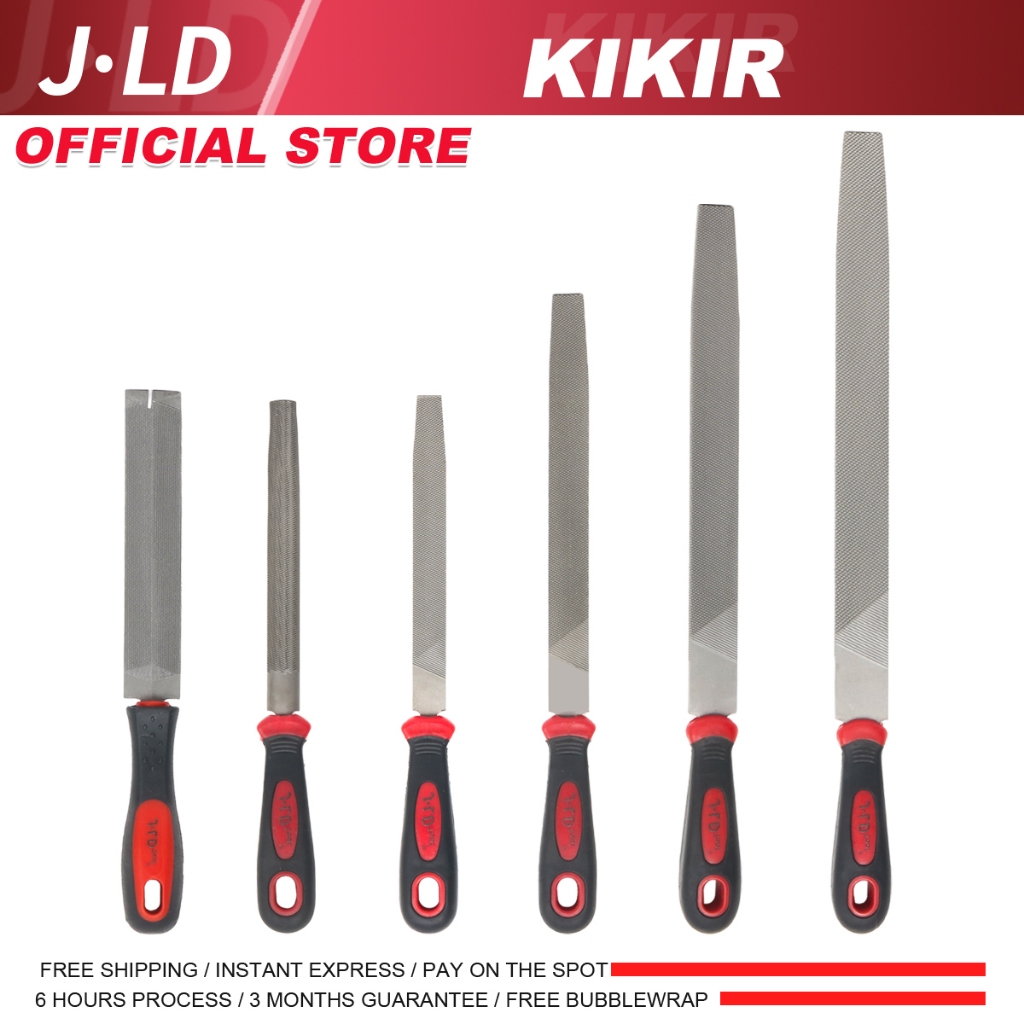 Jual JLD Kikir Gergaji Kayu Besi Baja Gagang Karet Uk(12" 10" 8" 6") Kikir Plat | Shopee Indonesia