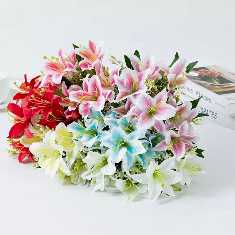 Jual 1 HOLAND LILY ARTIFICIAL ISI 7 BUNGA | Shopee Indonesia