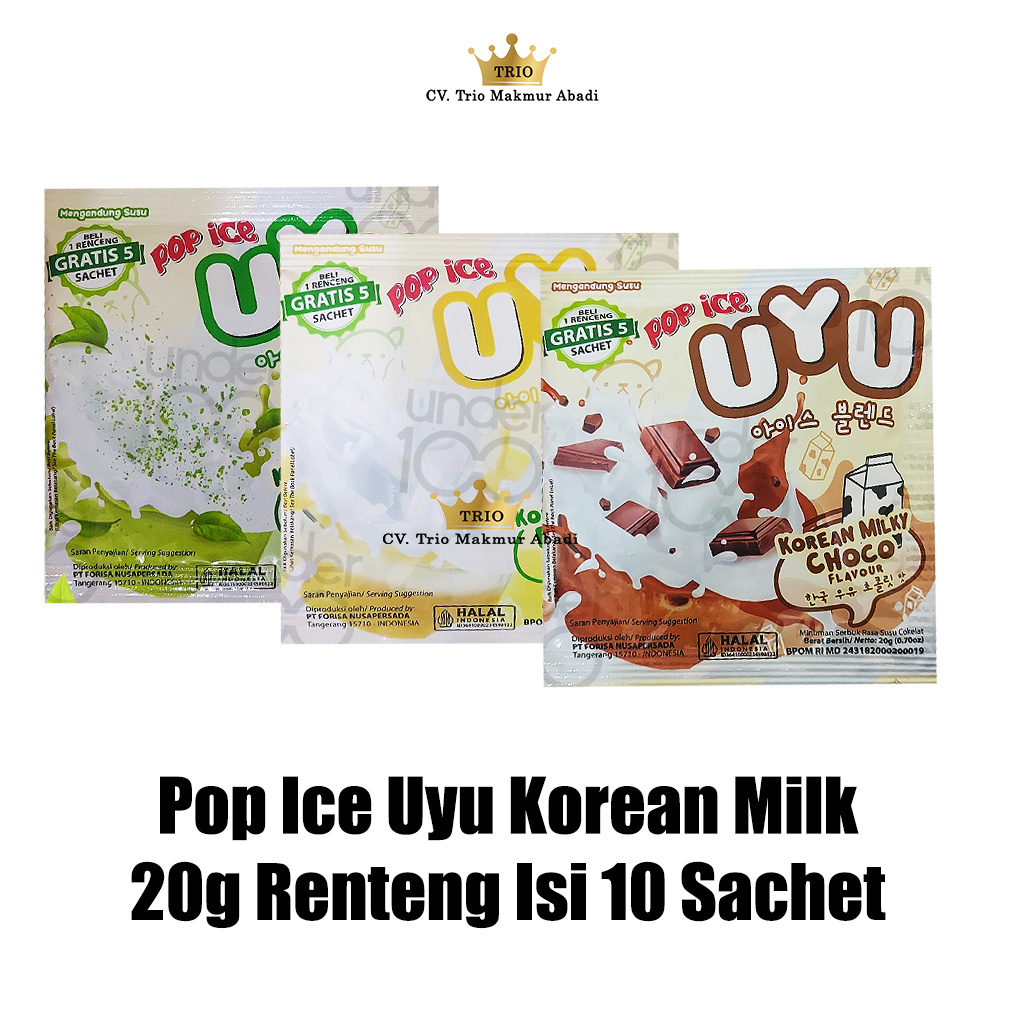 Jual Pop Ice Korean Milk Uyu Renteng Isi 10 Sachet | Shopee Indonesia
