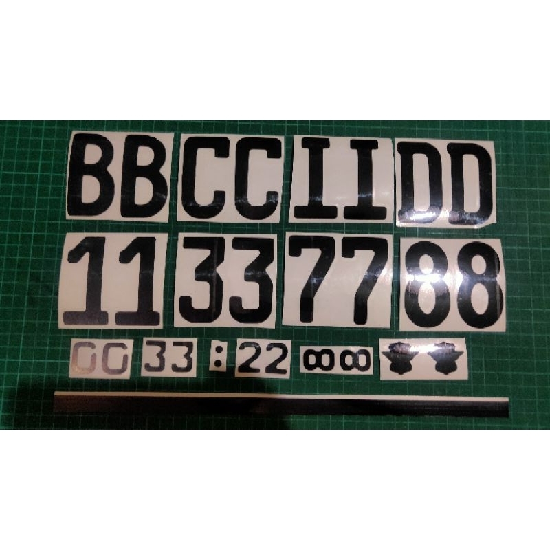Jual Stiker/sticker Plat Nomor Mobil Font Baru/Lama Huruf dan Angka ...