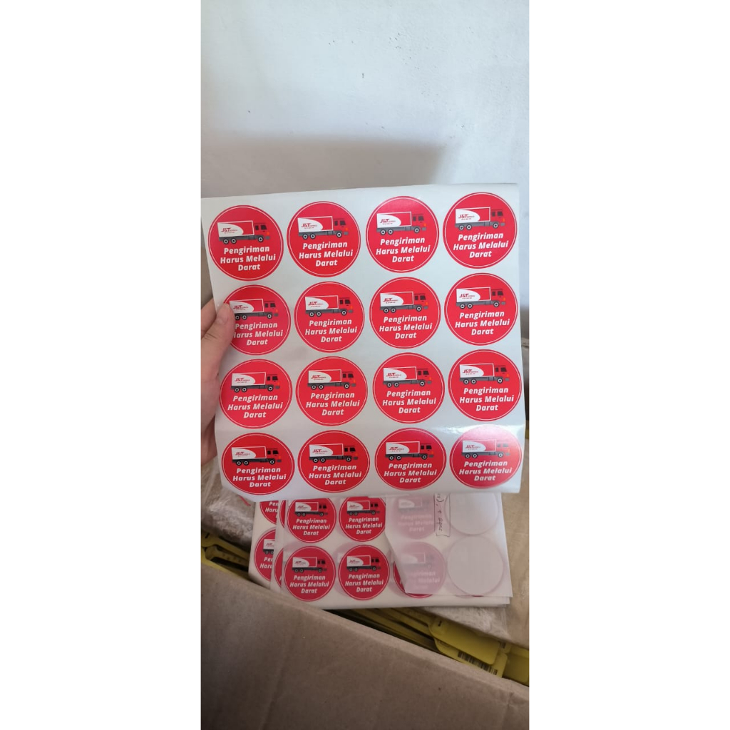 Jual Sticker J&T Jalur Darat 1 lembar isi 16 | Shopee Indonesia