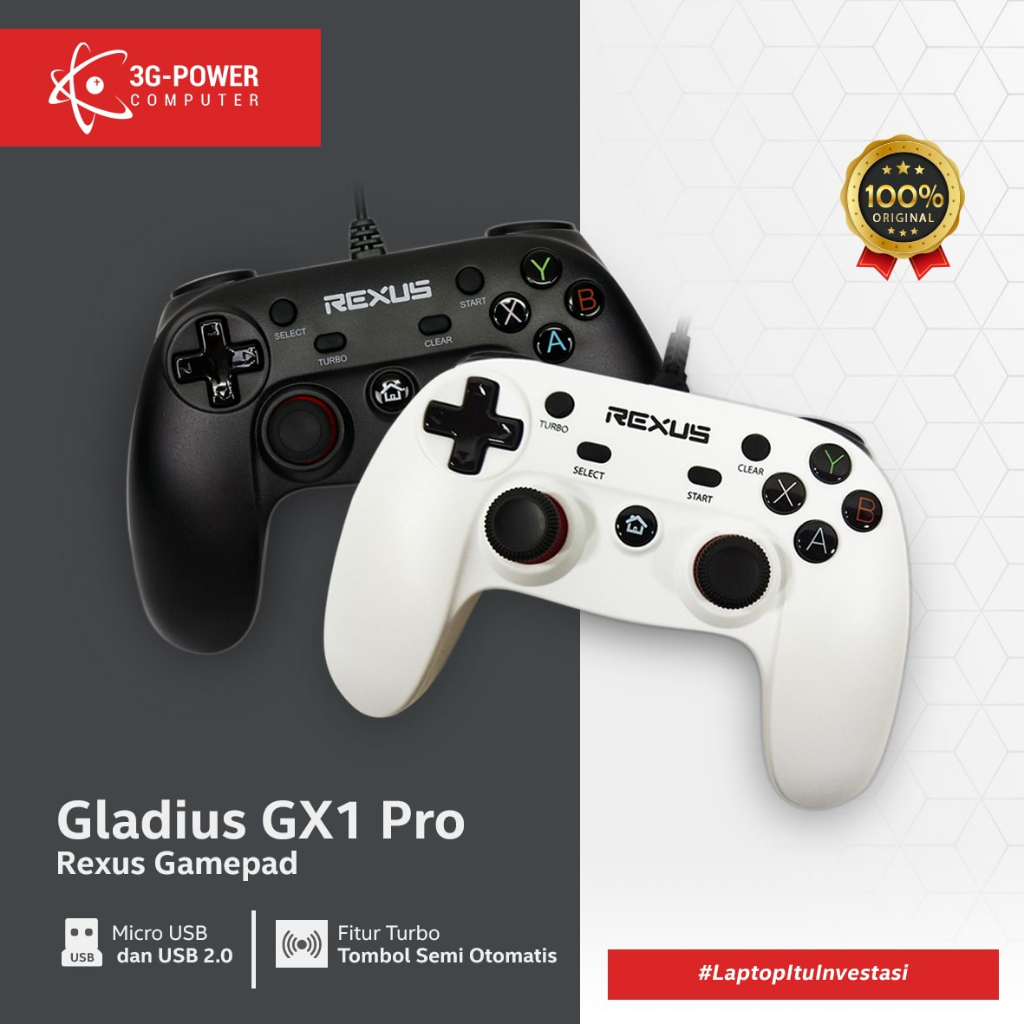 Jual Rexus Gladius GX1 Pro Gamepad Gaming Joystick Controller | Shopee ...