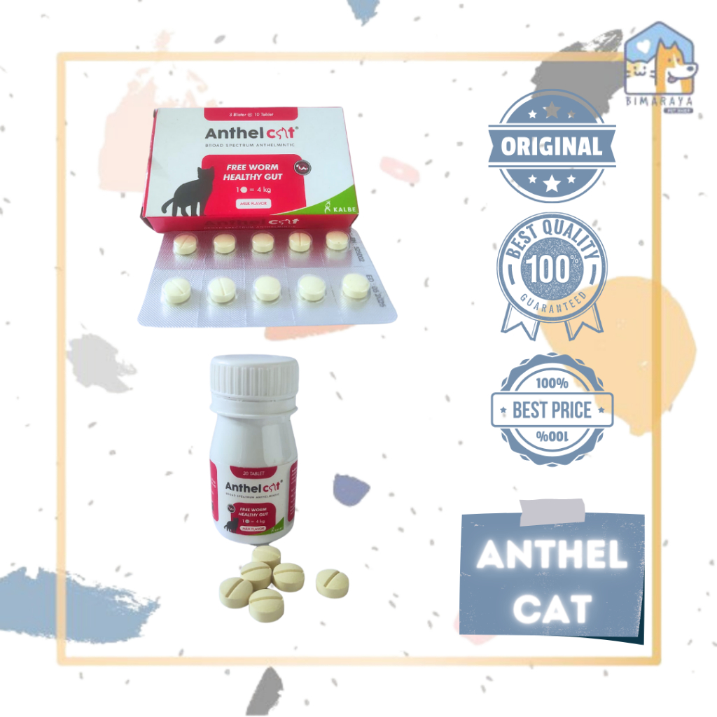 Jual ANTHEL CAT BY KALBE (PER-TABLET) // OBAT CACING KUCING | Shopee ...