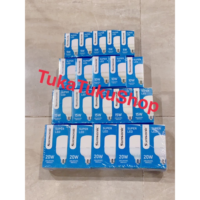 Jual Lampu Led Bulb Sunsonic 5W,10W,15W,20W | Shopee Indonesia