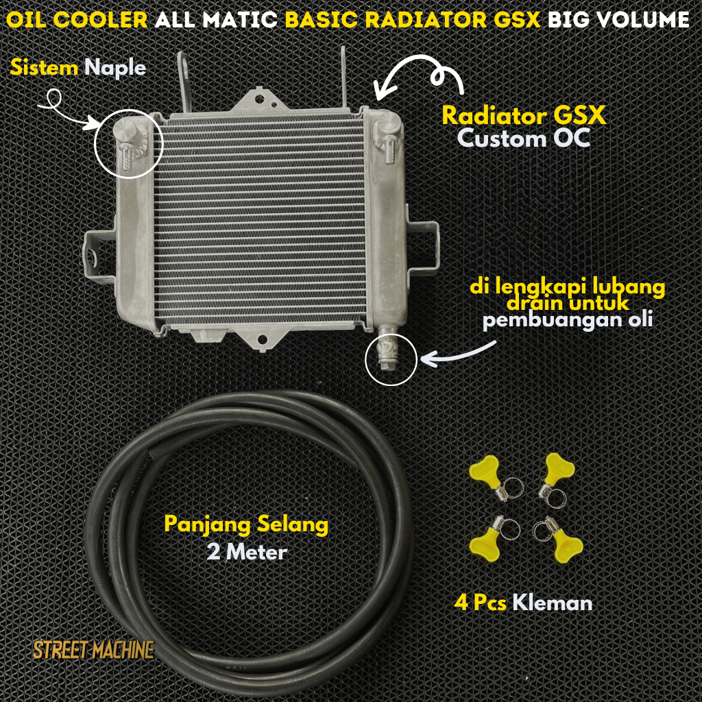 Jual oil cooler universal matic beat mio scoopy road race basic ...