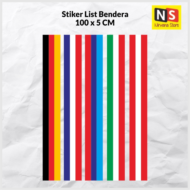 Jual Stiker List Bendera 1 meter- Sticker Mobil Motor Keren | Shopee ...