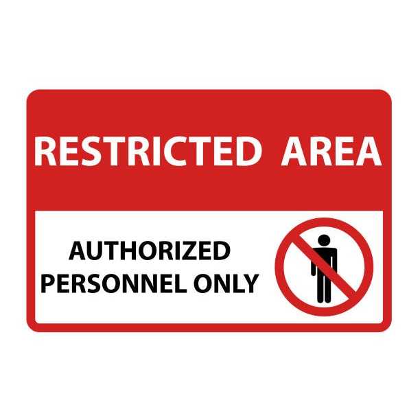 Jual Sign Stiker Restricted Area Authorized Personnel Only Sticker ...