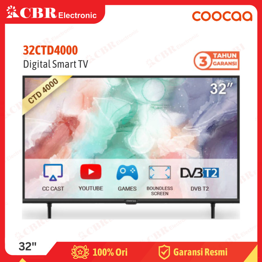 Jual TV Coocaa 32 Inch LED 32CTD4000 (Digital Smart TV) | Shopee Indonesia