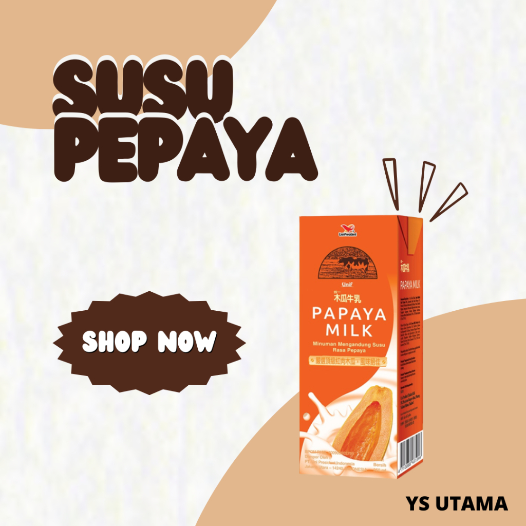 Jual Uni President Papaya Milk/ Susu Pepaya - 250ml | Shopee Indonesia