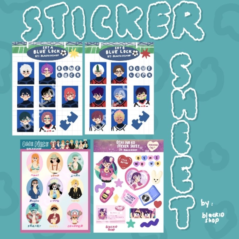 Jual Anime Sticker Sheet By Blackioshop | Shopee Indonesia