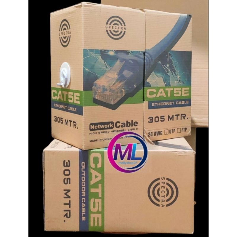 Jual Kabel Lan Spectra UTP Cat5e 1 BOX 305M | Shopee Indonesia