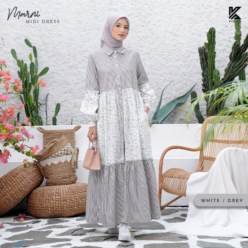 Jual MARNI MIDI DRESS KORINA | Shopee Indonesia