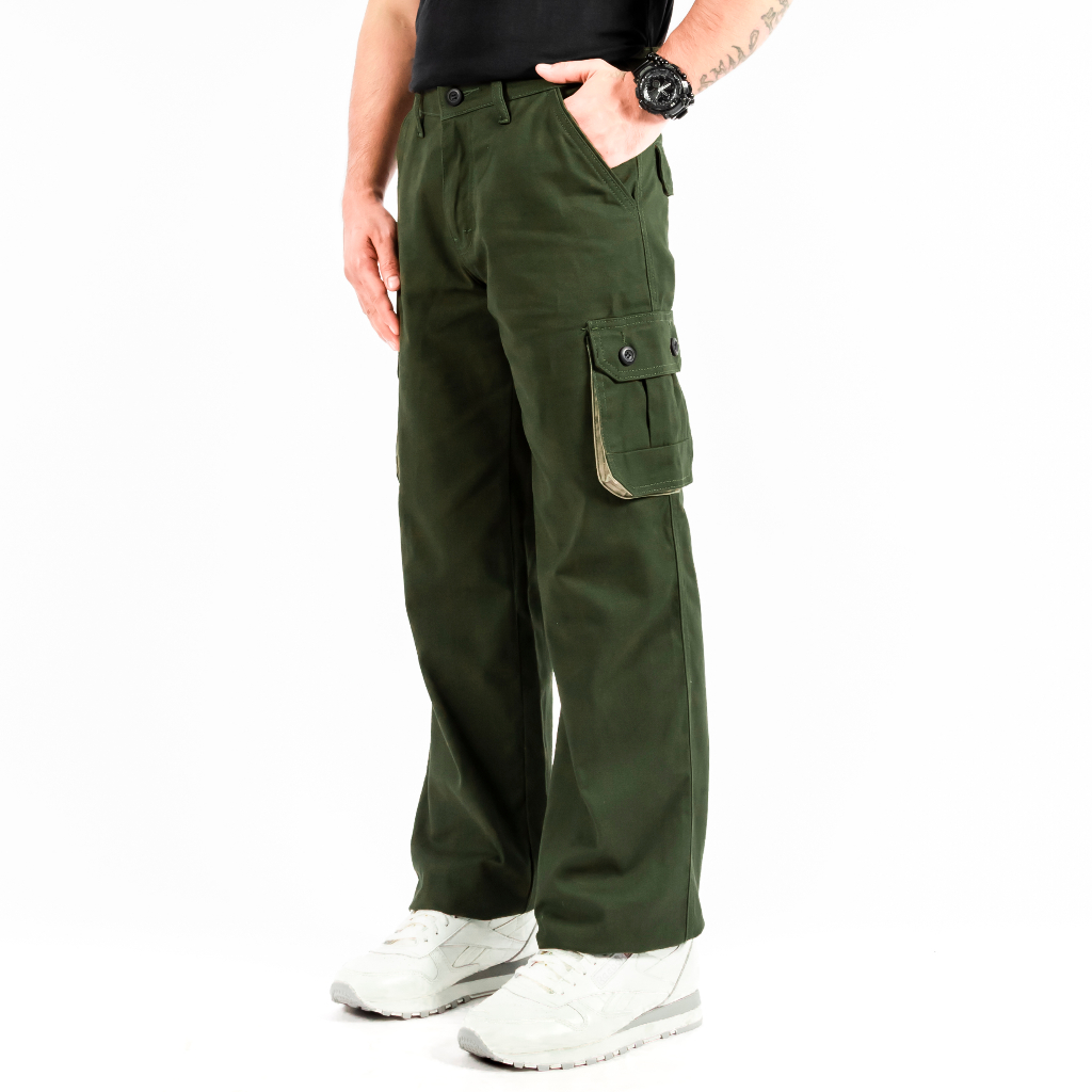 Jual Celana Cargo Panjang Pria Prime Hijau Army Gunung Nyaman Outdoor Keren | Shopee Indonesia