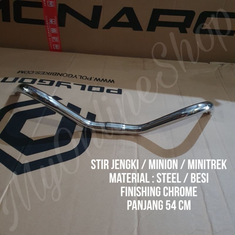 Jual Stang Stir Jengki Stang Sepeda Minion Minitrex Besi Chrome Stang ...