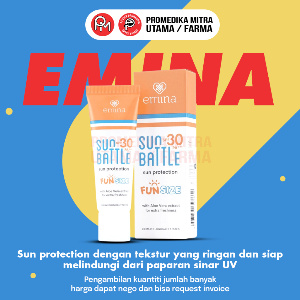 Jual Emina Sun Battle SPF 30 PA+++ - Sunscreen Pelindung dari Sinar ...