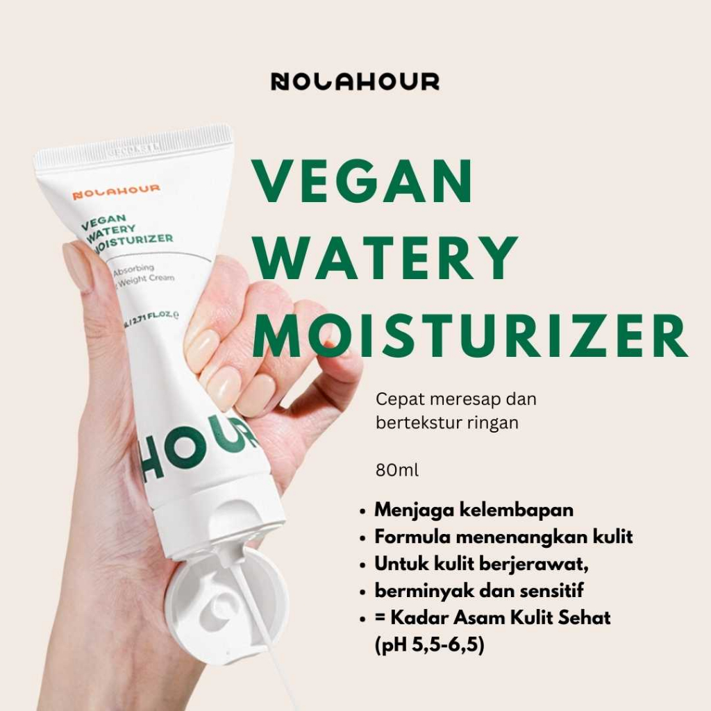 Jual NOLAHOUR Vegan Watery Moisturizer 80ml | Shopee Indonesia