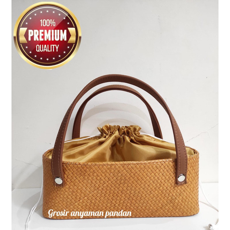 Jual Tas Pandan KOTAK PANJANG GAGANG SATU Parcel Serut / Tas Parcel ...