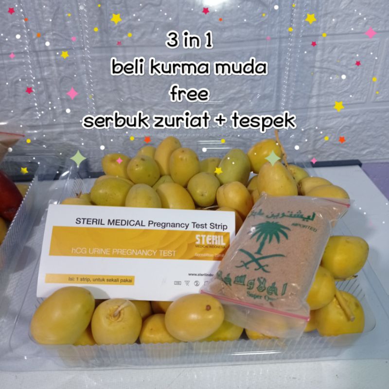 Jual kurma muda untuk promil ½ kg + free serbuk zuriat + free test pack ...