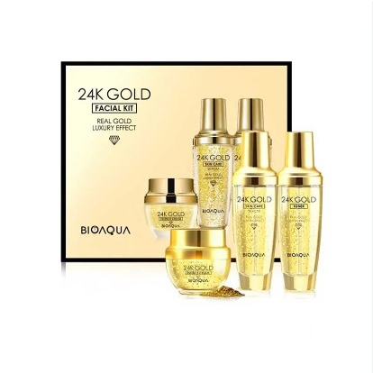 Jual BIOAQUA 24K Gold FACIAL KIT (Toner 100ml+Skincare Serum 100ml ...
