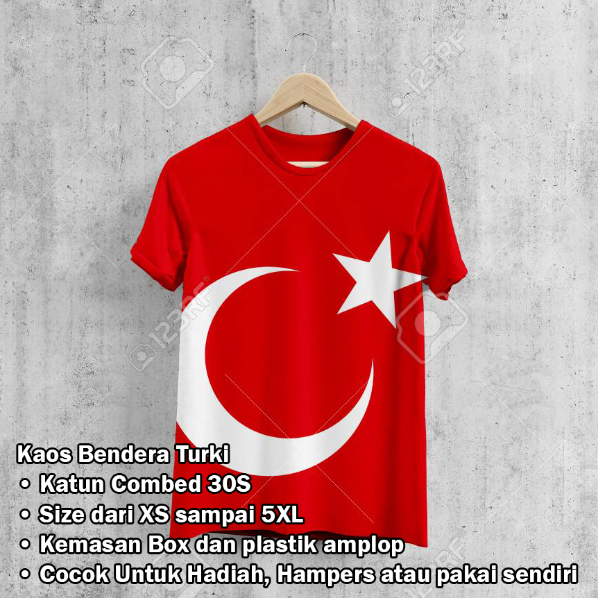 Jual Kaos Bendera Turki Turkey Flag T-Shirt | Shopee Indonesia