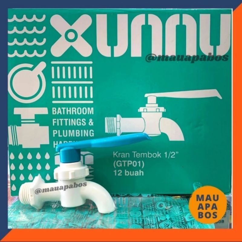 Jual Kran Air Tembok UNNU drat 1/2 inch / Keran Kran Air PVC unnu 1/2 ...