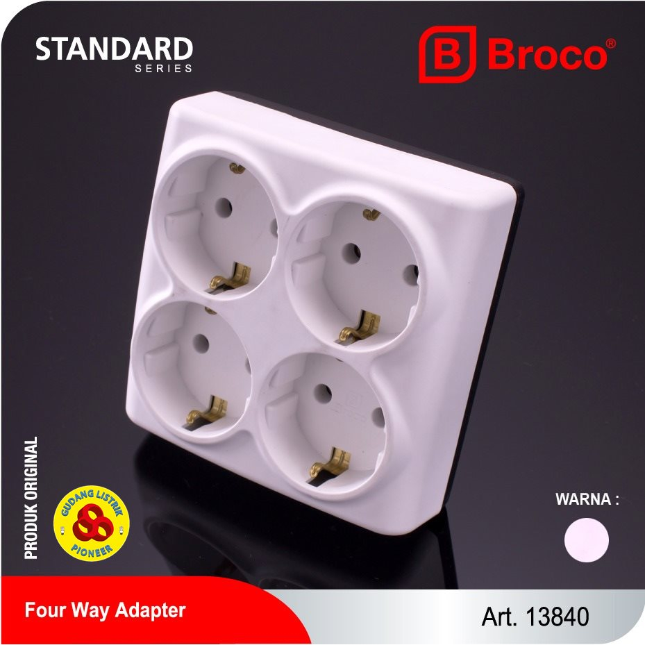 Jual Broco Stop Kontak 4 in 1 + Steker Plug 13840 Multi Socket 4 Lubang ...