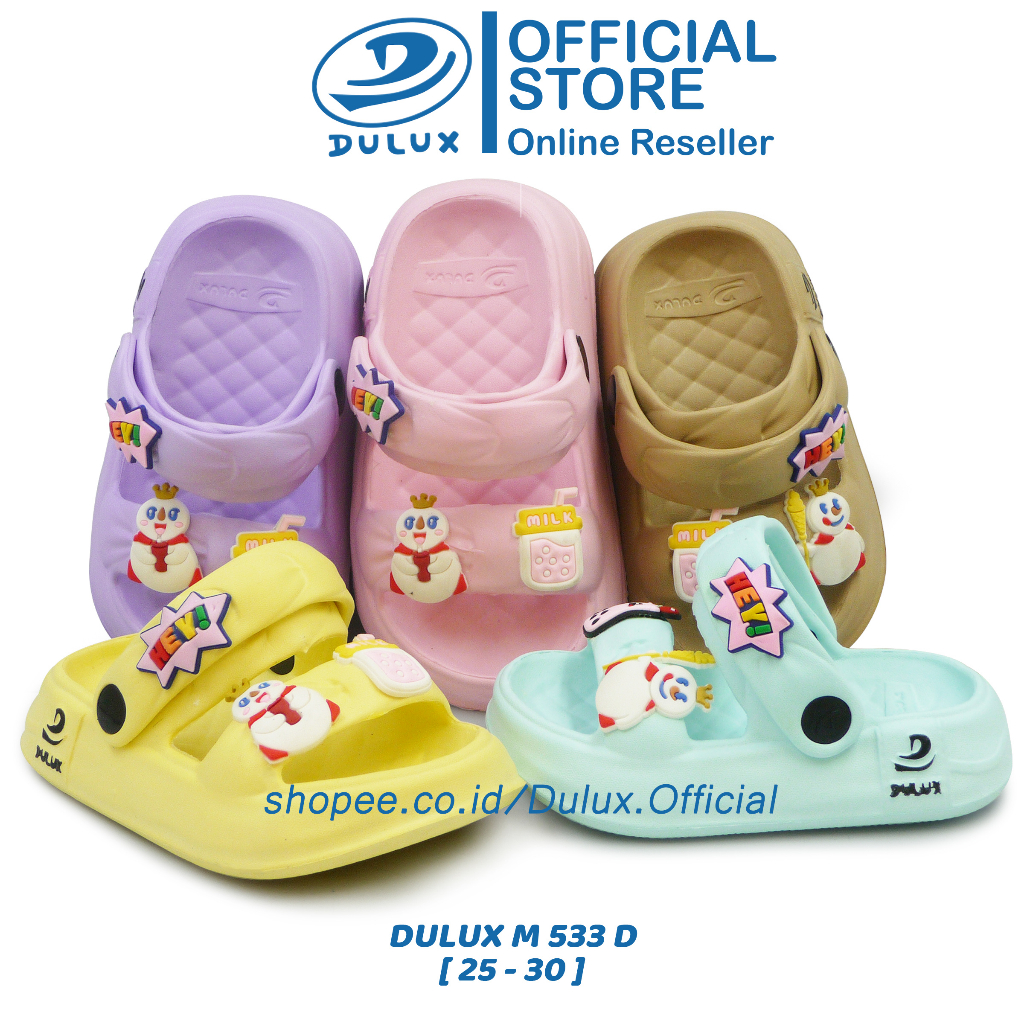 Jual DULUX OFFICIAL - SANDAL ANAK PEREMPUAN DUA STRAP MIXUE UKURAN 25 ...