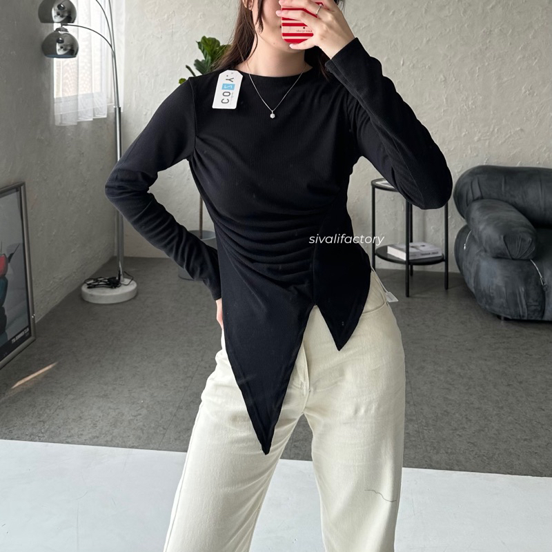 Jual SIVALI Zia Knit Top | Atasan Knit Wanita - Korean Top - Baju Knit Wanita Lengan Panjang ...