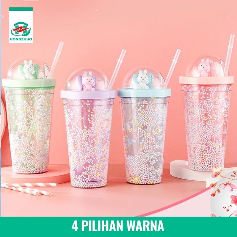 Jual STV Botol Minum Tumbler Glitter kelinci Foam 550ml Gelas Cantik ...